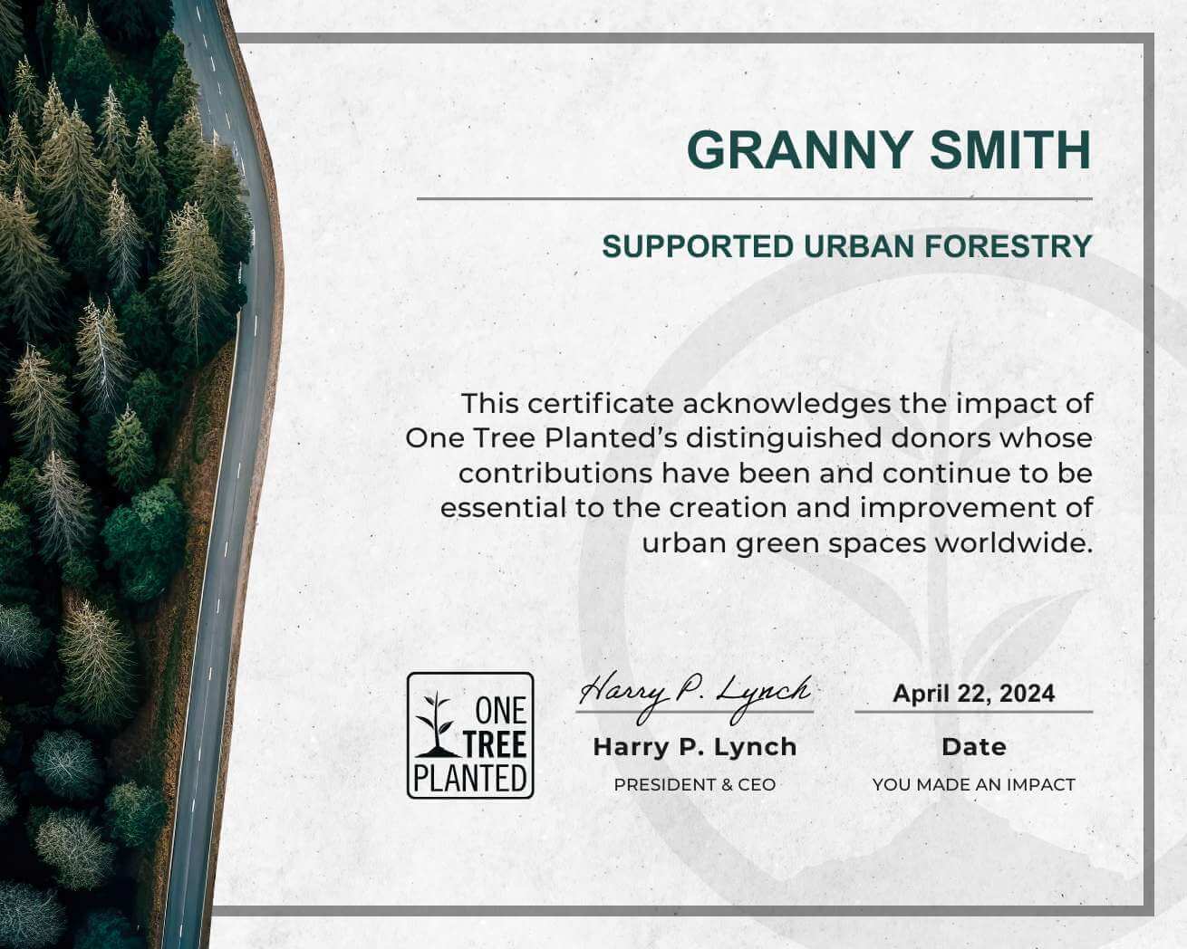 Our Work Impacting Urban Forestry | One Tree Planted