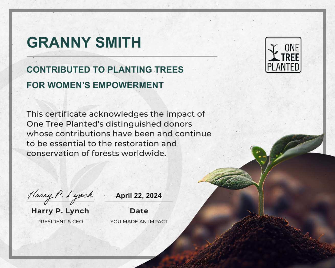 Women's Empowerment Fund | One Tree Planted